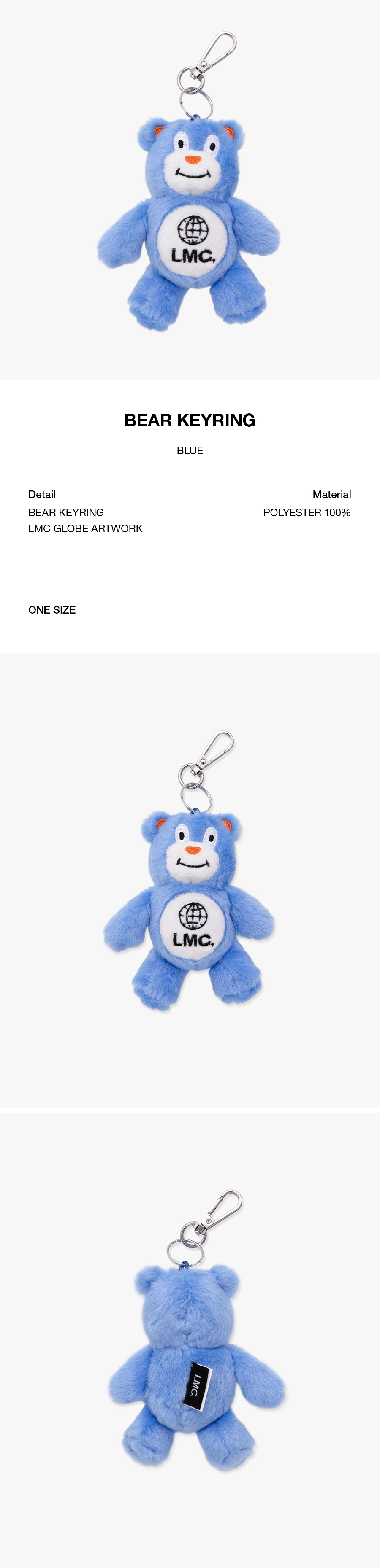 BEAR KEYRING blue - 감도 깊은 취향 셀렉트샵 29CM