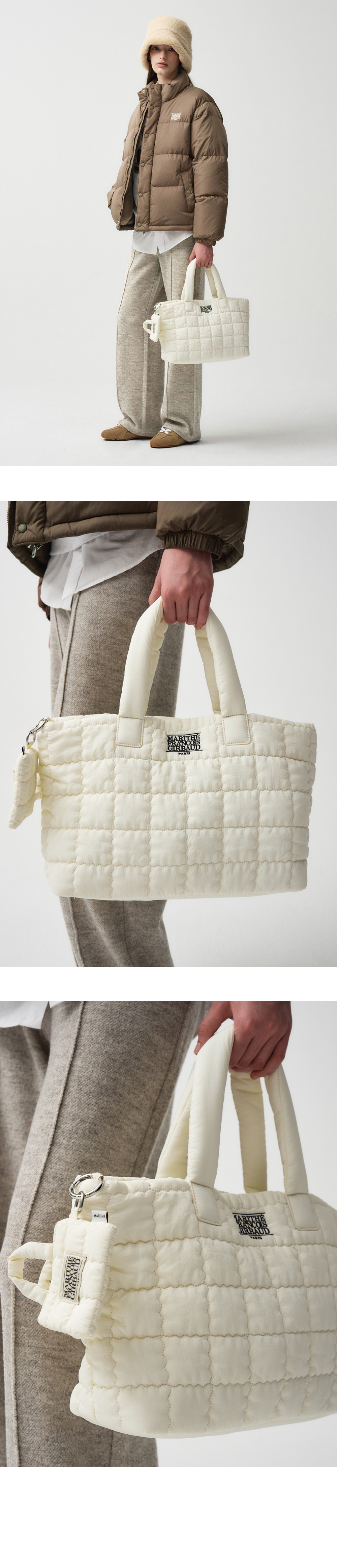 CLASSIC LOGO PADDING TOTE BAG ivory - 감도 깊은 취향 셀렉트샵 29CM