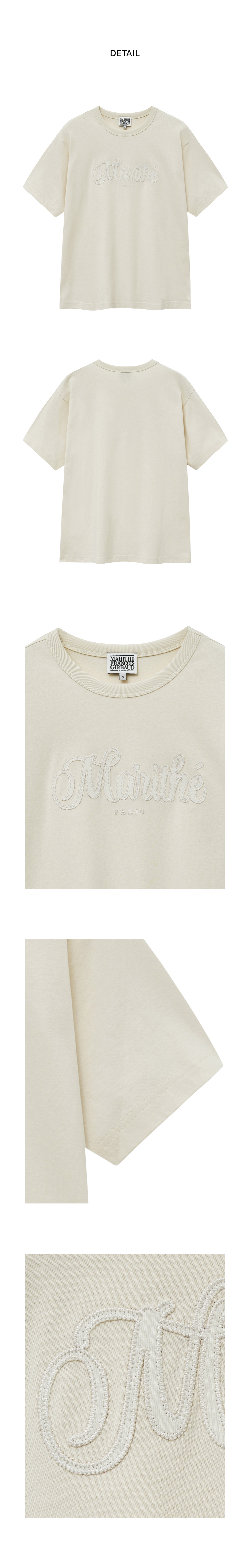 JERSEY APPLIQUE EMBROIDERY LOGO TEE light beige - 감도 깊은 취향 셀렉트샵 29CM
