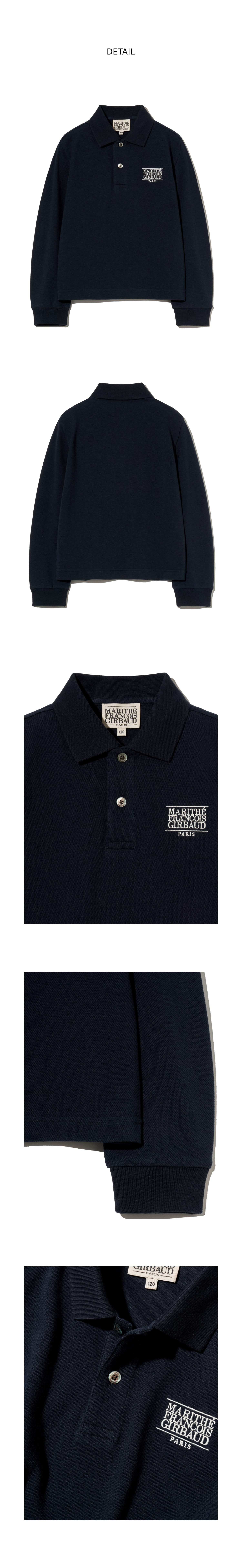 KIDS PK COLLAR LONG SLEEVES navy - 감도 깊은 취향 셀렉트샵 29CM