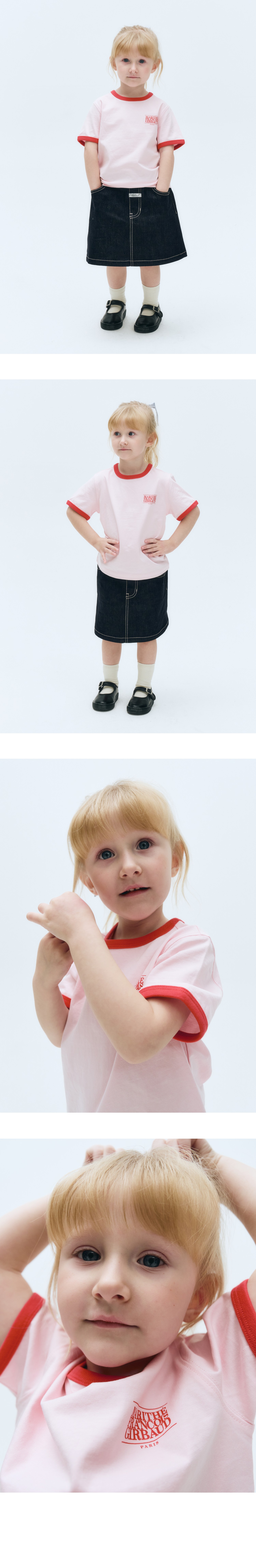 KIDS CLASSIC LOGO RINGER TEE pink - 감도 깊은 취향 셀렉트샵 29CM