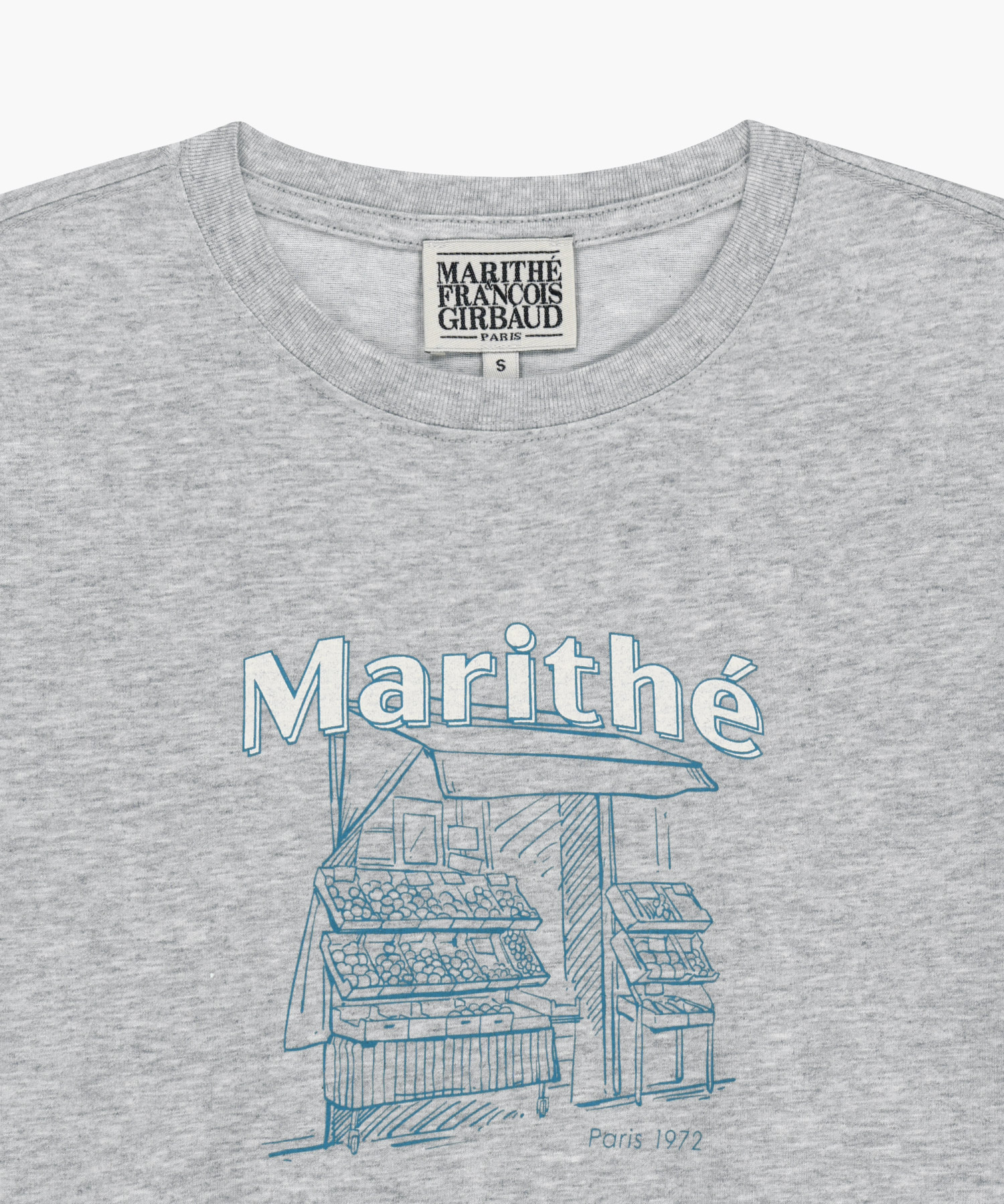 [REGEN] W FRENCH FRUIT SHOP GRAPHIC TEE heather gray - MARITHÉ+FRANҪOIS ...